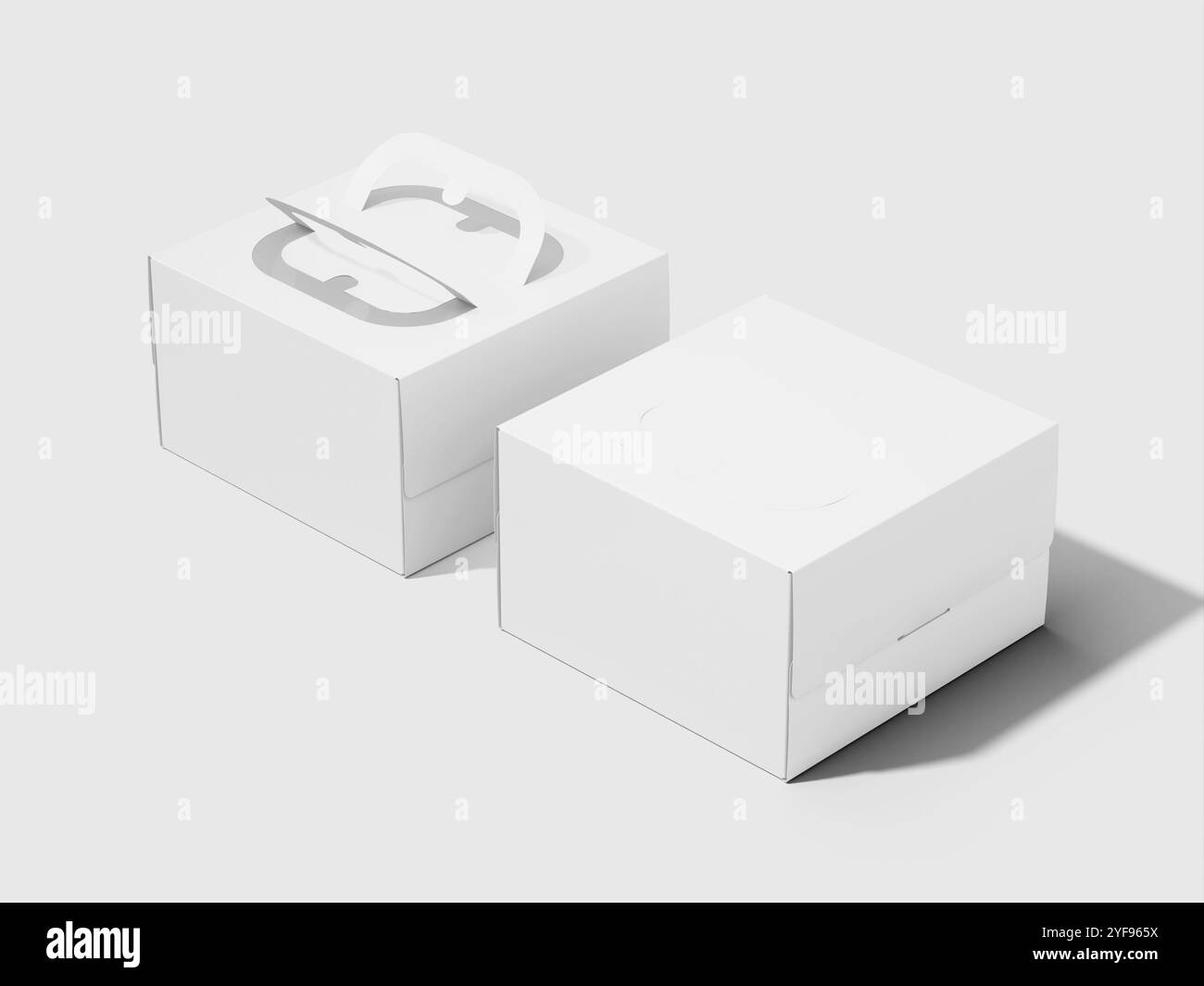 Blank Two Boxes Mockup Isolated 3D Rendering Stock Photo - Alamy