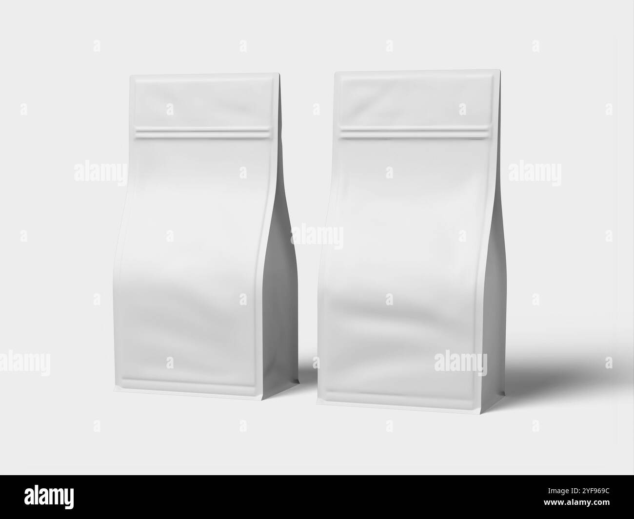 White Blank Paper Pouch Bag Mockup Stock Photo - Alamy