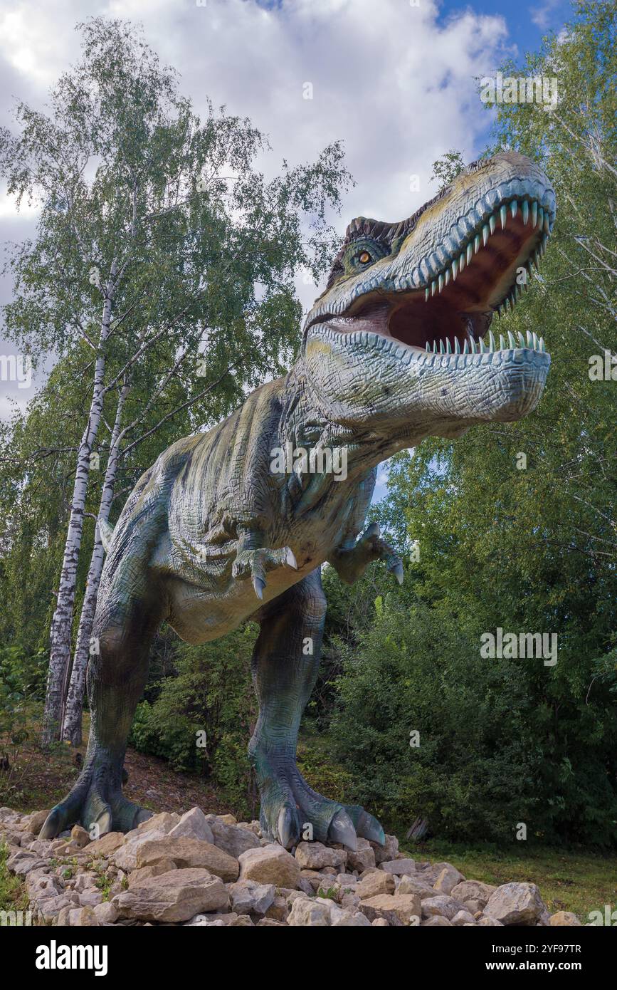 KOTELNICH, RUSSIA - AUGUST 30, 2017: Life-size carnivorous ...