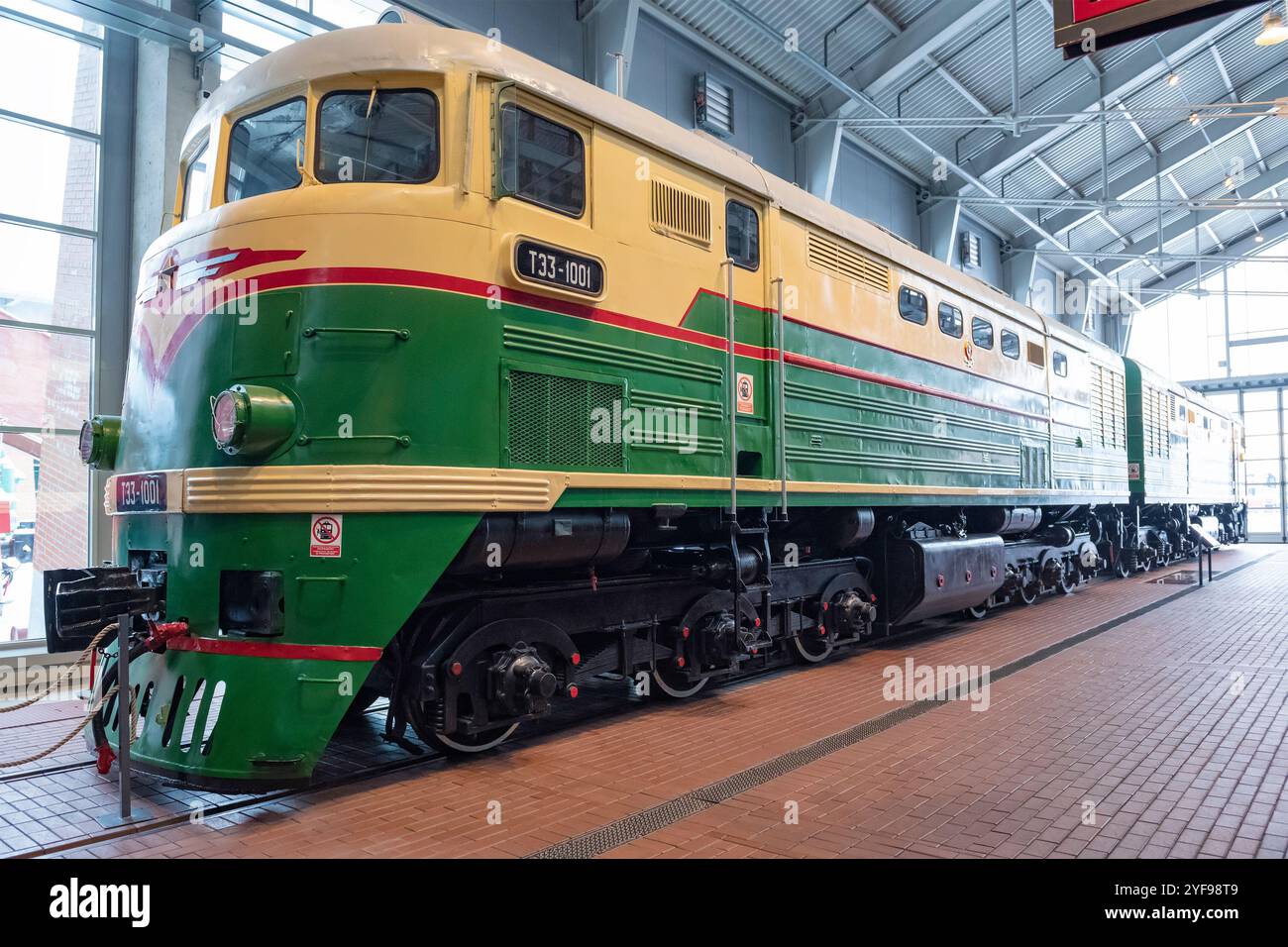 SAINT PETERSBURG, RUSSIA - JANUARY 12, 2022: Soviet freight two-section ...