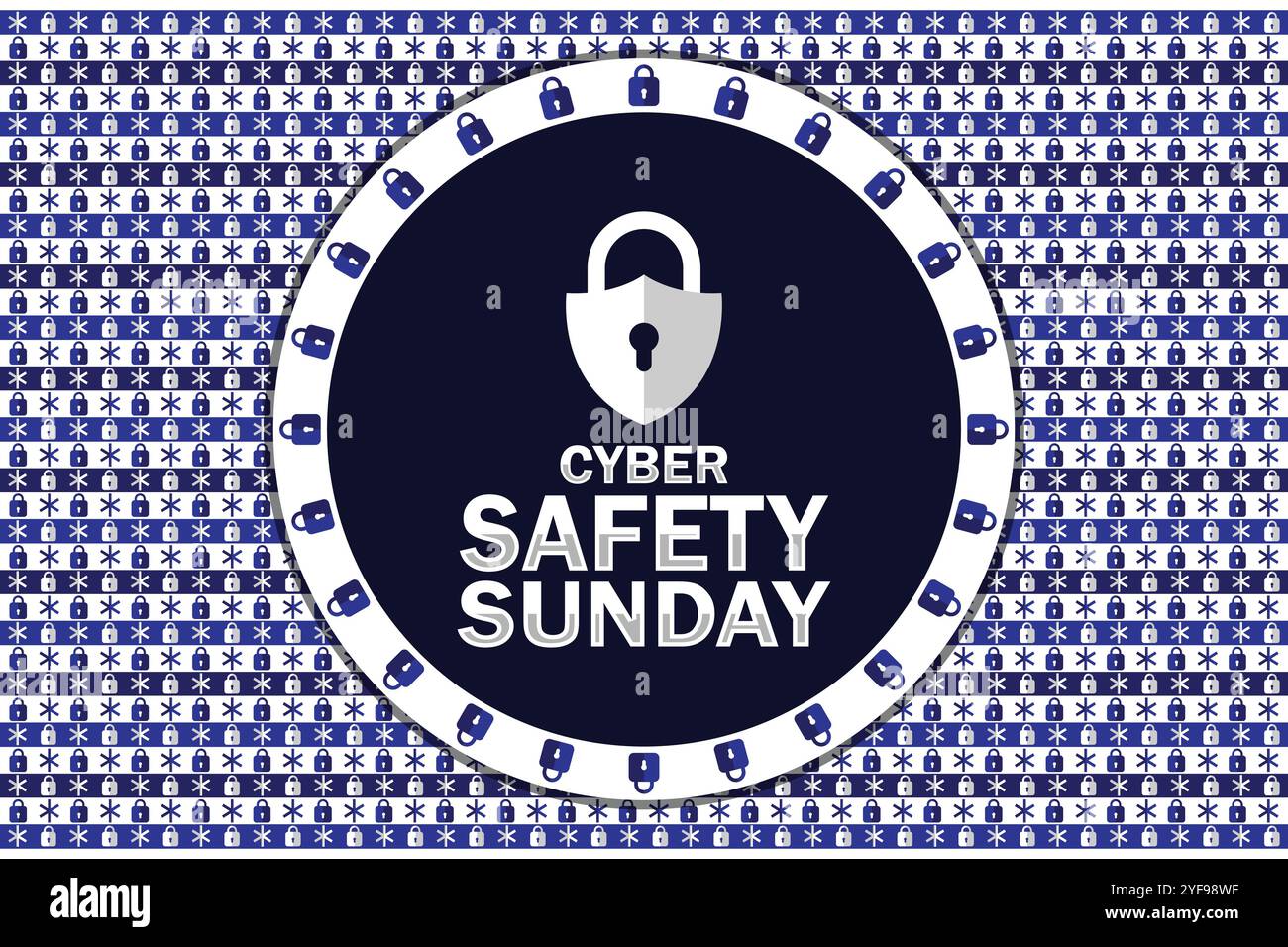Cyber Safety Sunday Modern illustration. Suitable for greeting card ...