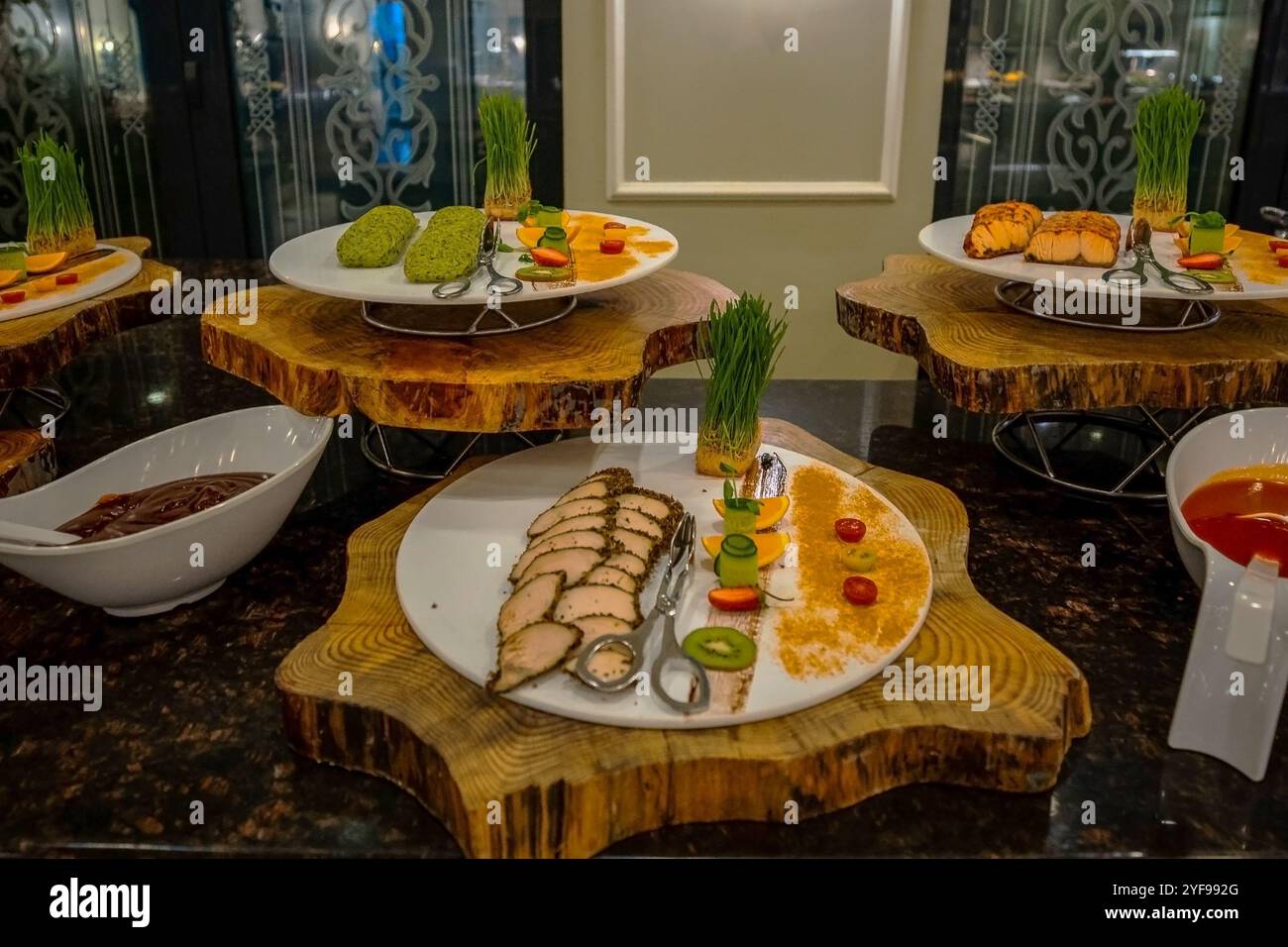Luxury Hotel's Gourmet Appetizer Plates Stock Photo - Alamy