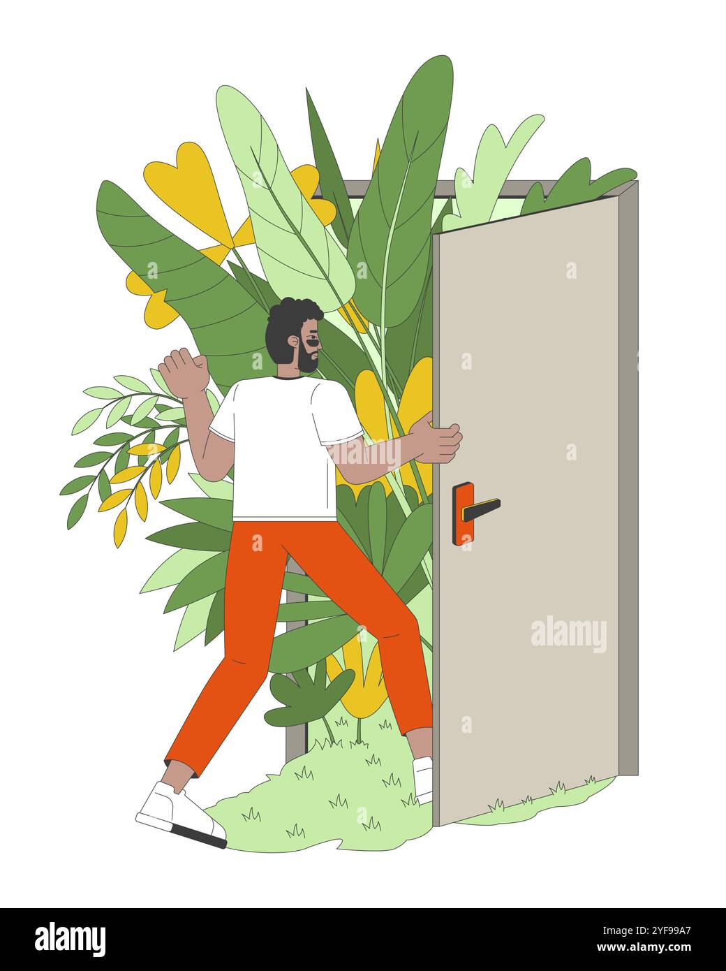 Green living 2D illustration concept Stock Vector Image & Art - Alamy
