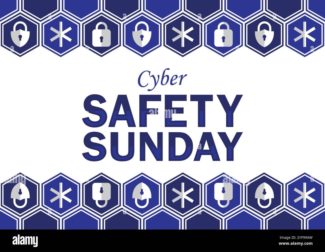 Cyber Safety Sunday Modern illustration. Holiday concept. Template for ...