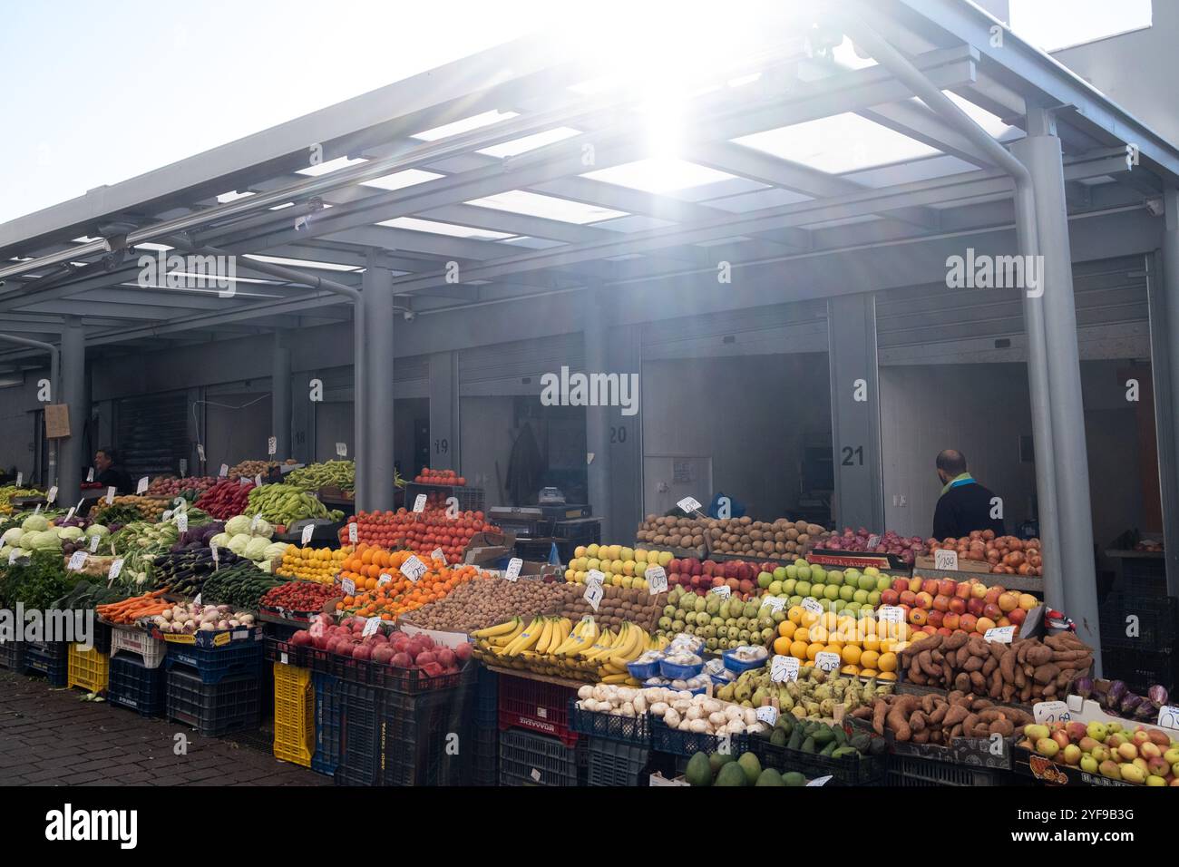 Fruits and vegetables at the covered central market of Athens capital ...