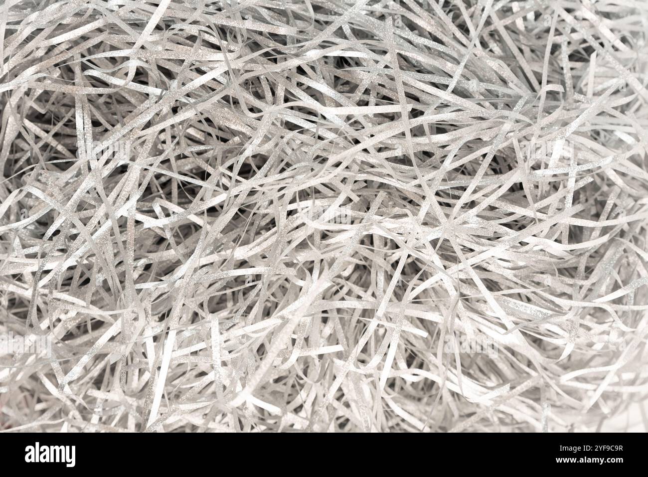 Confetti gift box filler in the box on white background Stock Photo - Alamy