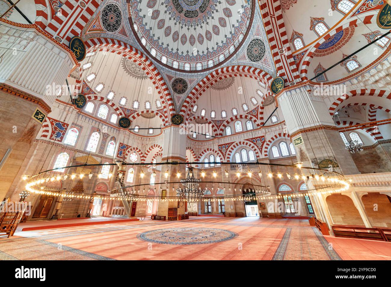 Awesome interior of the Sehzade Mosque in Istanbul, Turkey Stock Photo ...