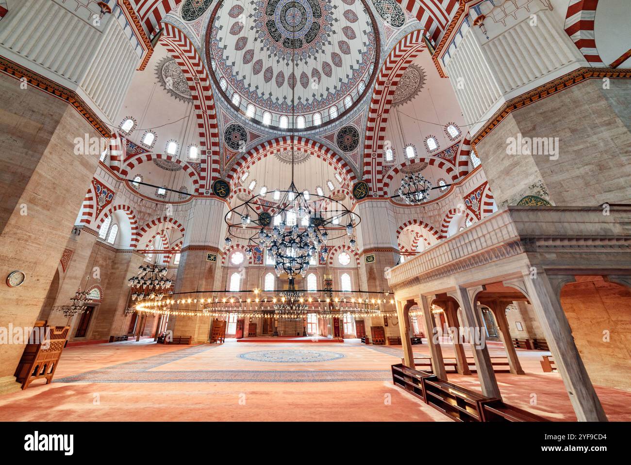 Awesome interior of the Sehzade Mosque in Istanbul, Turkey Stock Photo ...
