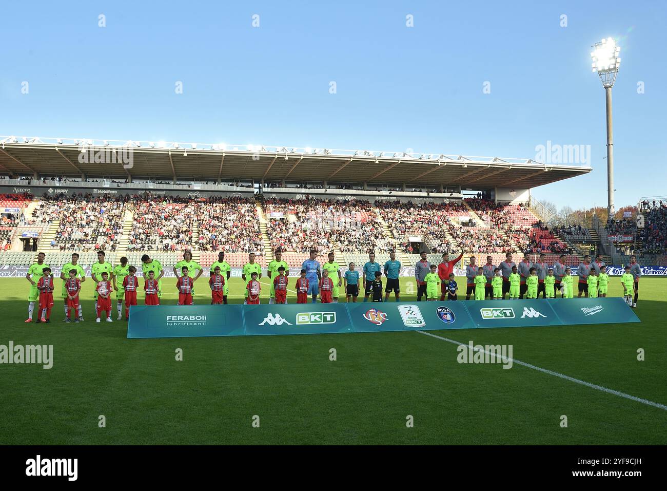 Players lineup during US Cremonese vs AC Pisa, Italian soccer Serie B ...
