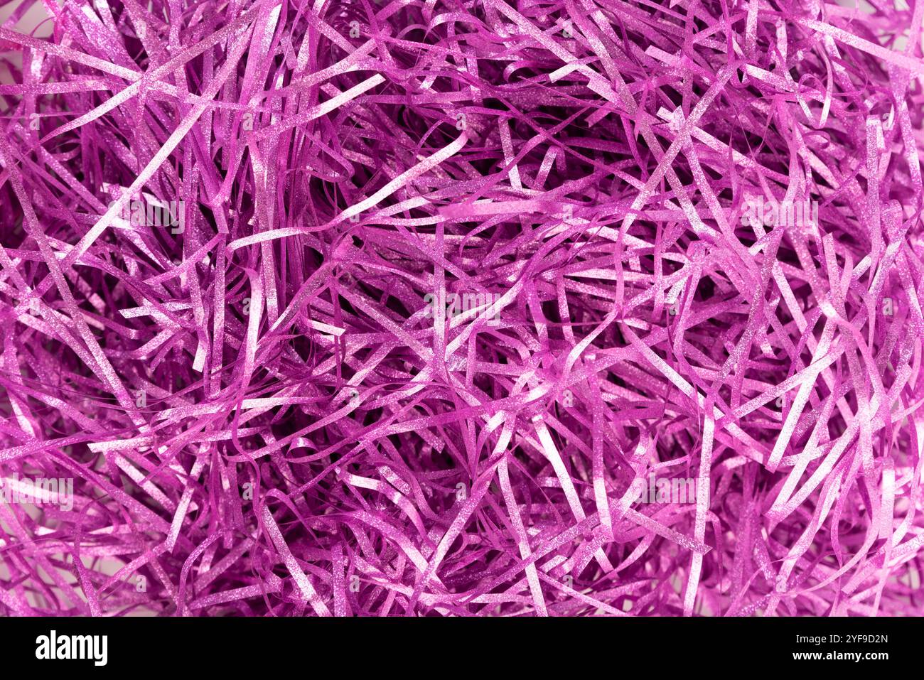 Confetti gift box filler in the box on white background Stock Photo - Alamy