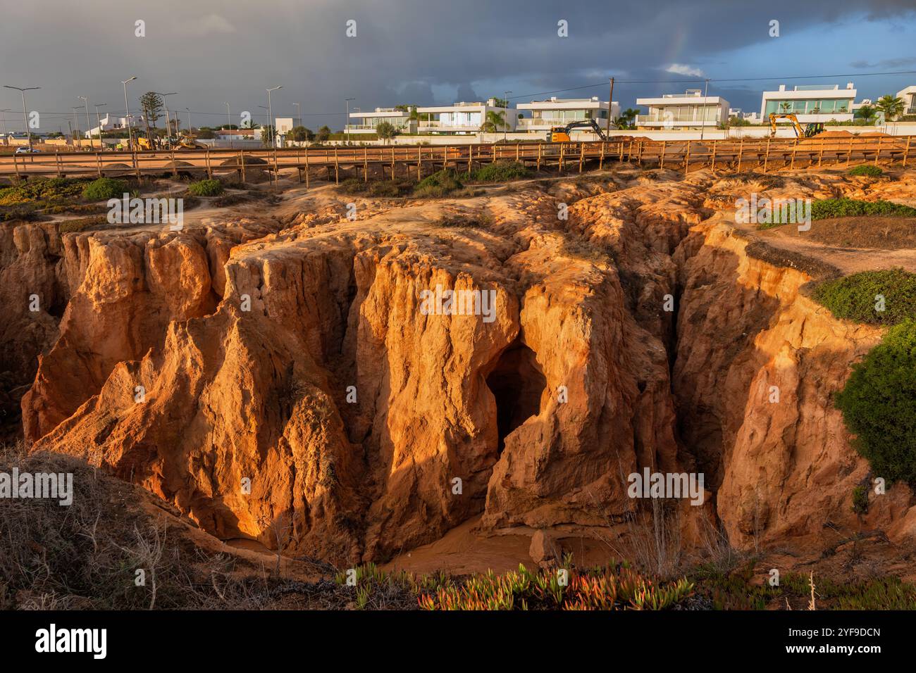 Algarve coast picturesque landscape in resort town of Lagos, Portugal ...