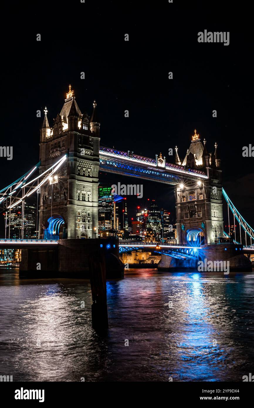 London Tower Bridge at Night. One of London's most famous bridges and ...