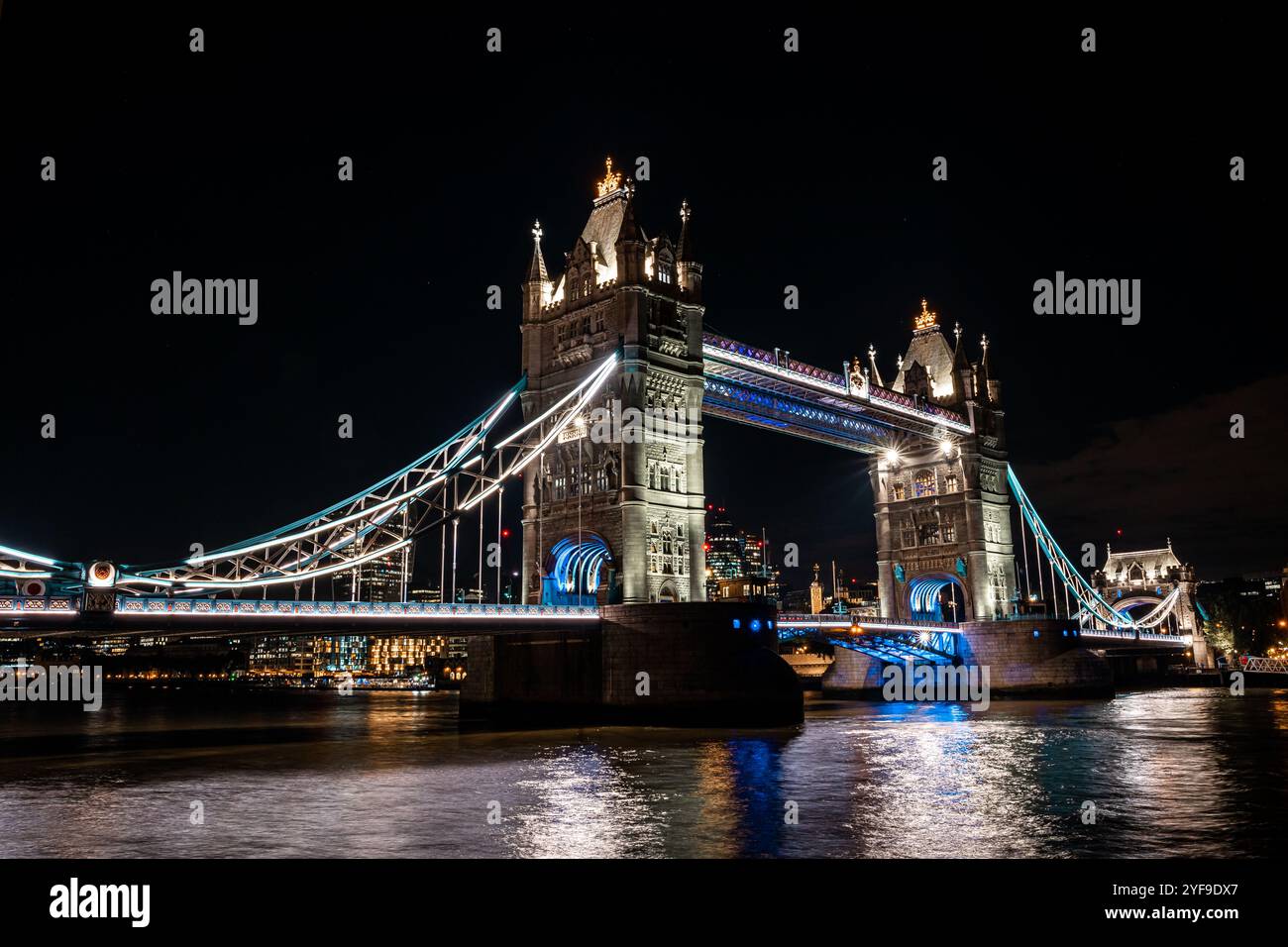 London Tower Bridge at Night. One of London's most famous bridges and ...