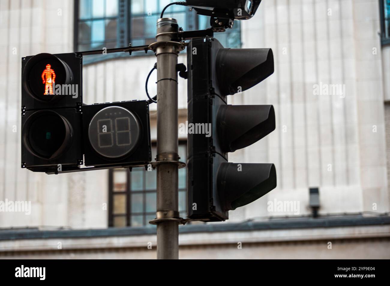 Close-Up of Red Traffic Light Signaling No Crossing Allowed at ...