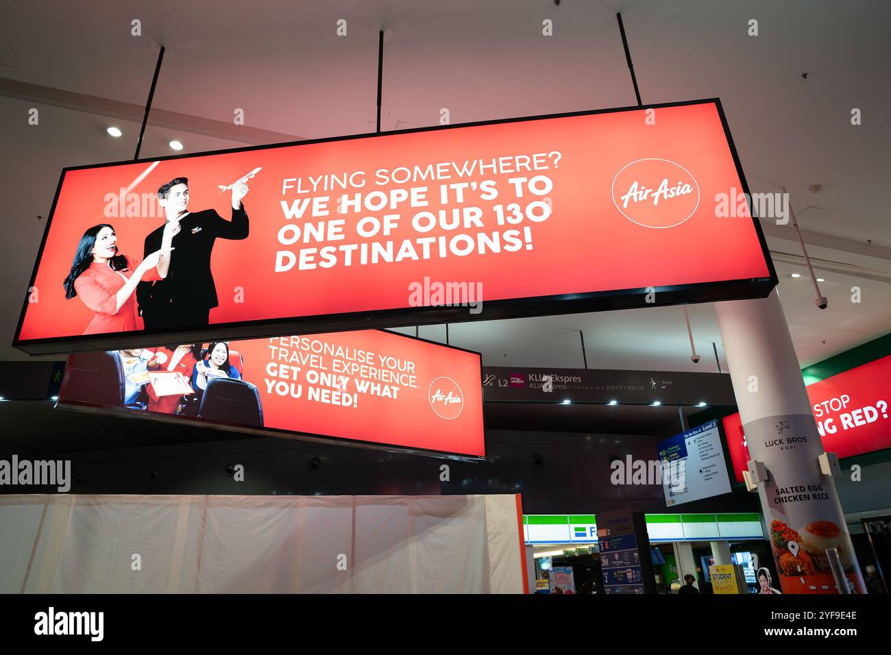 KUALA LUMPUR, MALAYSIA - MARCH 06, 2023: AirAsia posters as seen at ...