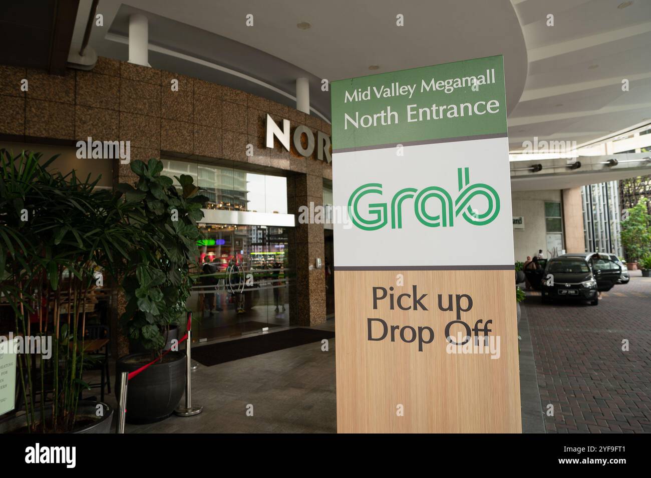 KUALA LUMPUR, MALAYSIA - MARCH 11, 2023: pick up and drop off point at ...
