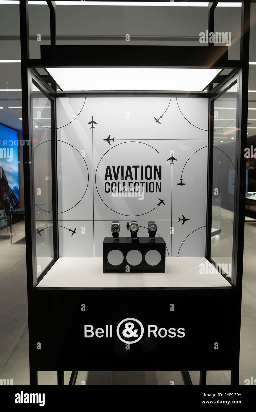 KUALA LUMPUR, MALAYSIA - MARCH 11, 2023: watches on display at Bell and ...