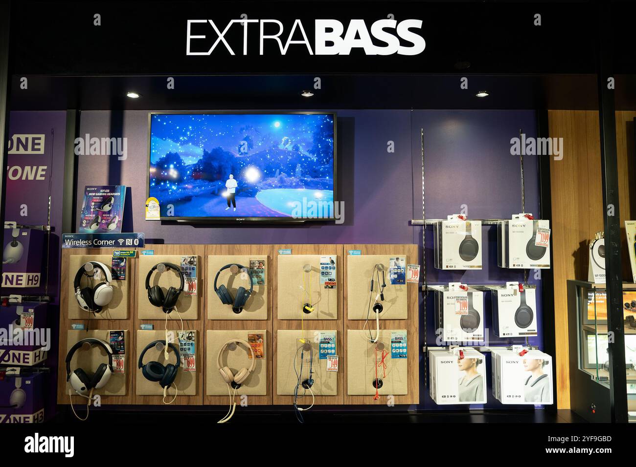 KUALA LUMPUR, MALAYSIA - MARCH 11, 2023: interior shot of Sony store in ...