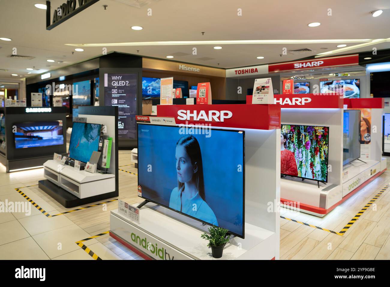 KUALA LUMPUR, MALAYSIA - MARCH 11, 2023: interior shot of Aeon store in ...