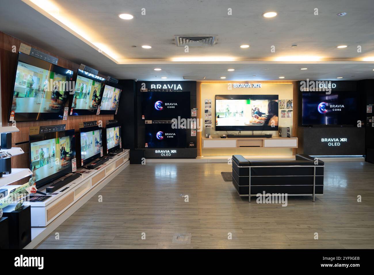 KUALA LUMPUR, MALAYSIA - MARCH 11, 2023: interior shot of Sony store in ...