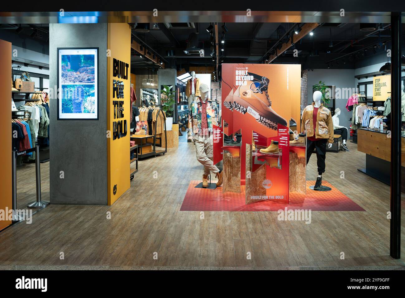 KUALA LUMPUR, MALAYSIA - MARCH 11, 2023: entrance to Timberland store ...