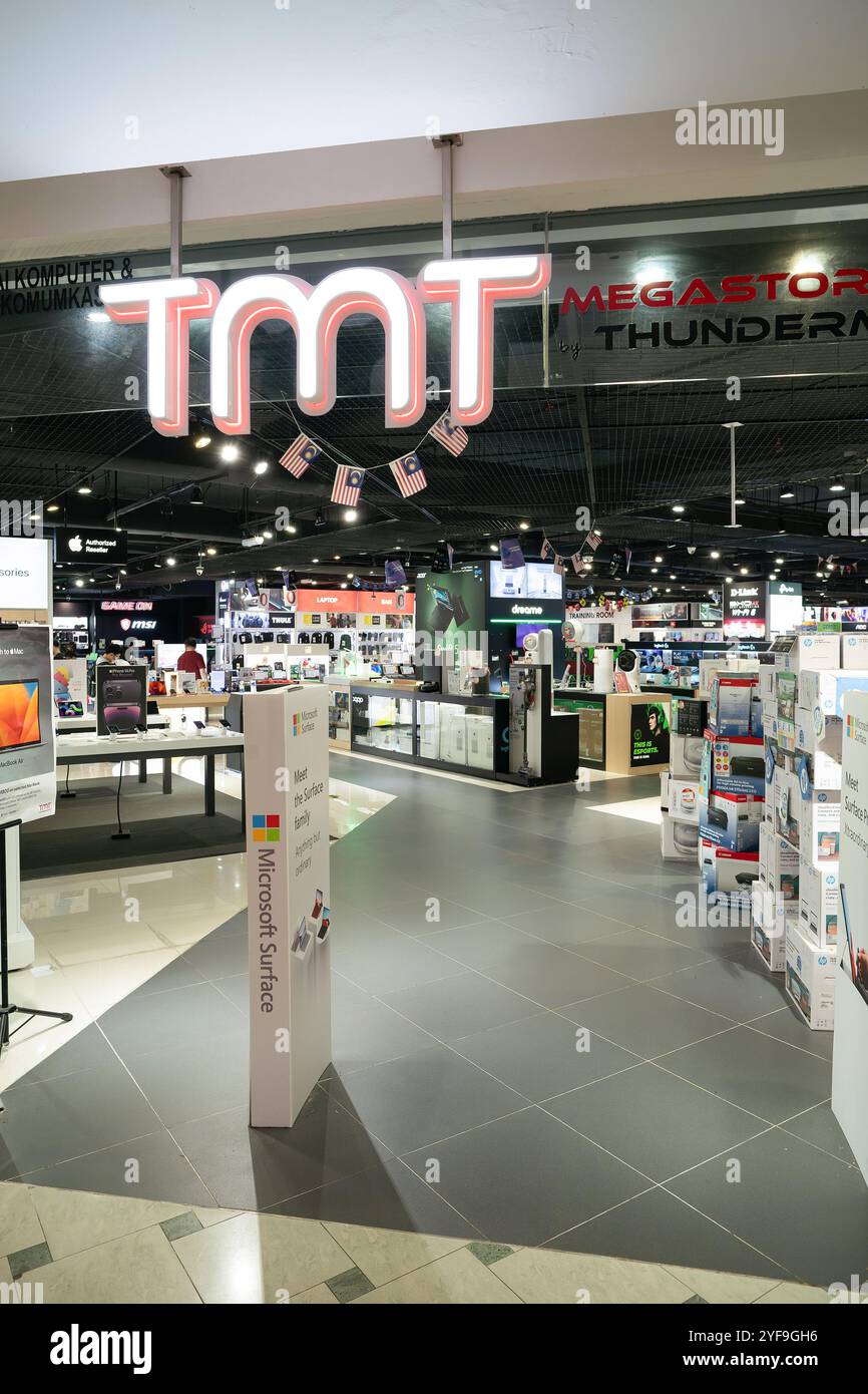 KUALA LUMPUR, MALAYSIA - MARCH 12, 2023: entrance to TMT store at Plaza ...