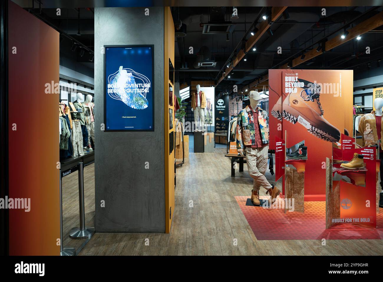 KUALA LUMPUR, MALAYSIA - MARCH 11, 2023: goods on display at Timberland ...