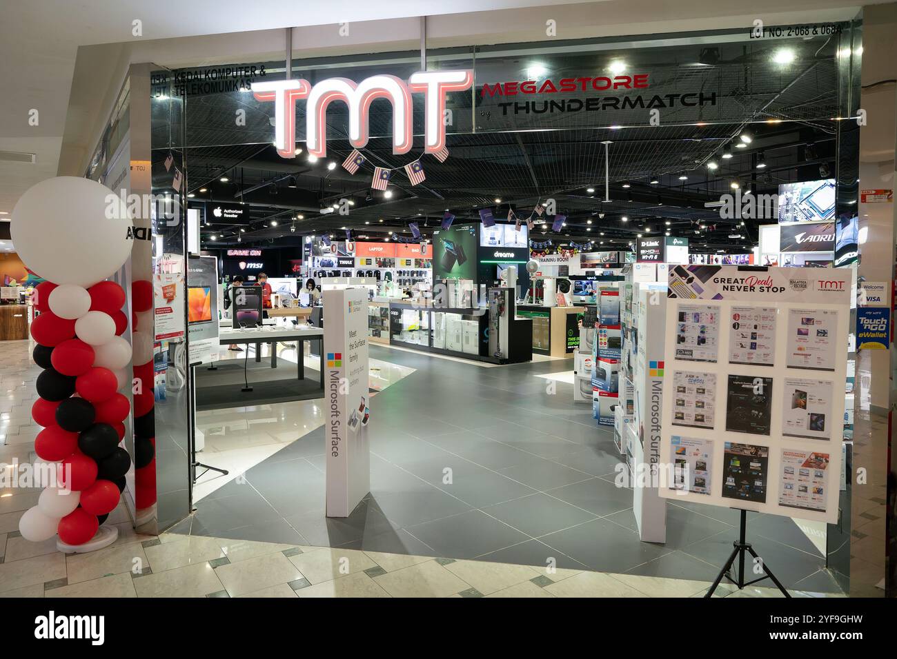 KUALA LUMPUR, MALAYSIA - MARCH 12, 2023: entrance to TMT store at Plaza ...
