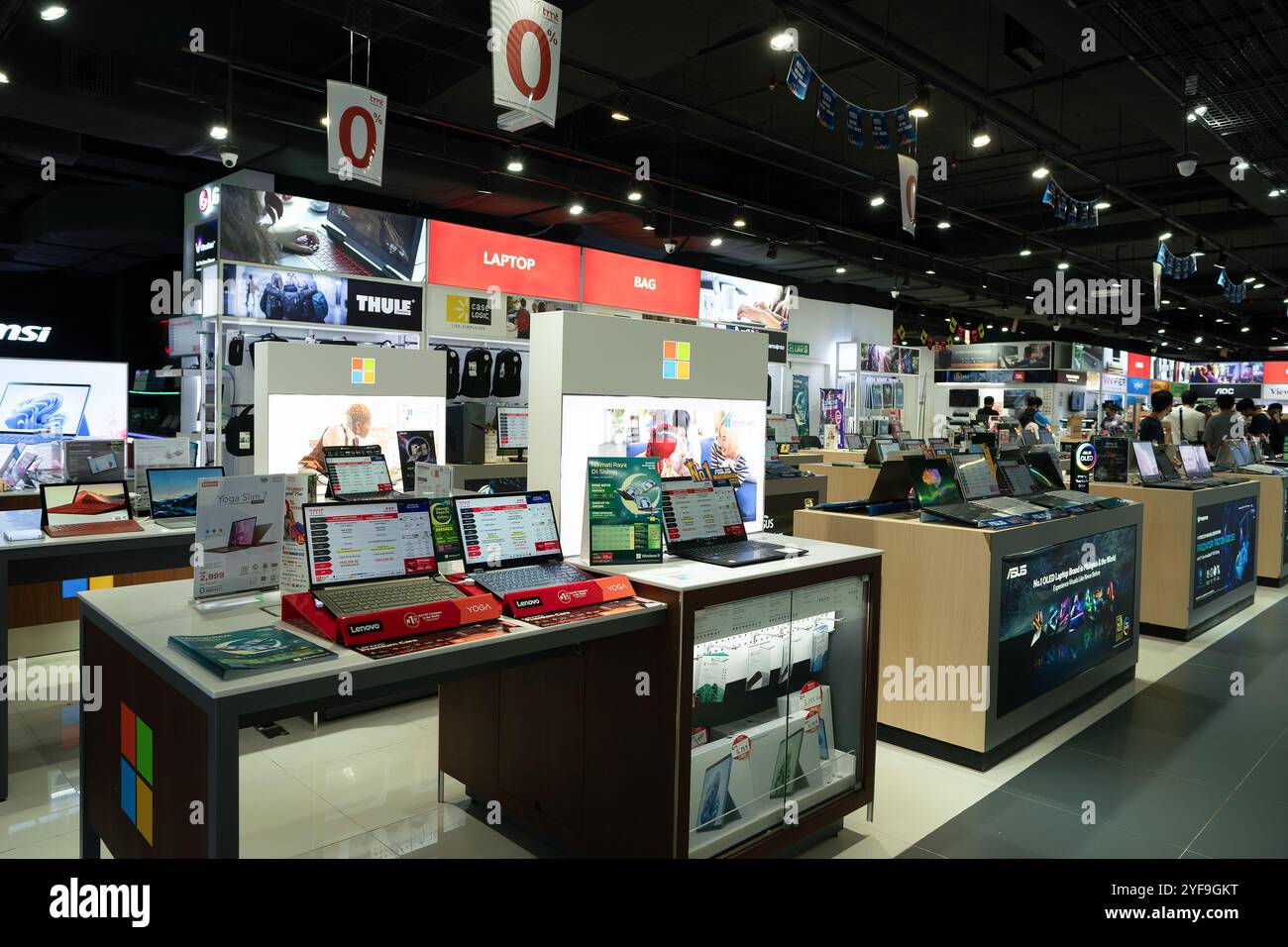 KUALA LUMPUR, MALAYSIA - MARCH 12, 2023: laptops on display at TMT ...