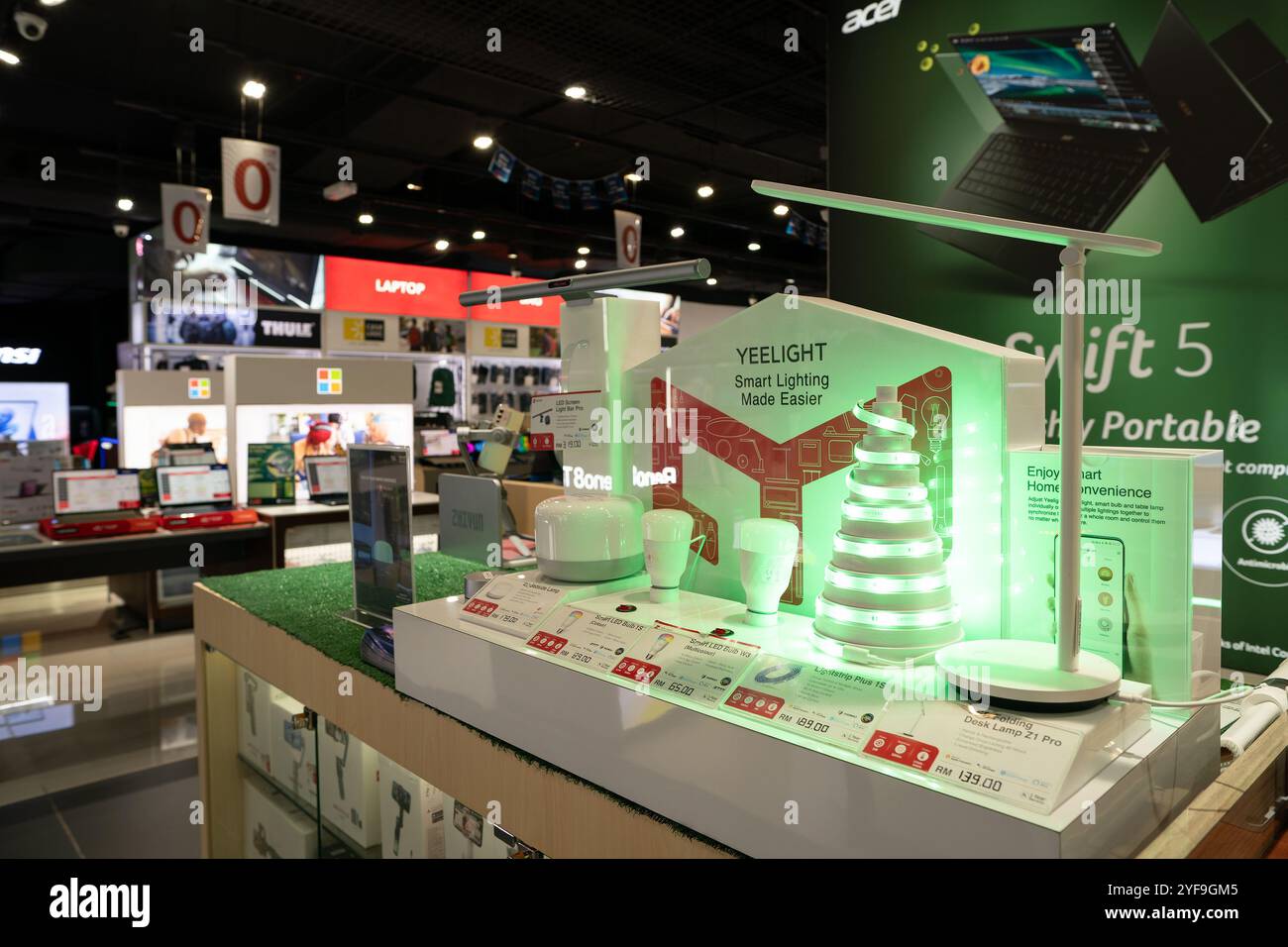 KUALA LUMPUR, MALAYSIA - MARCH 12, 2023: interior shot of TMT store at ...
