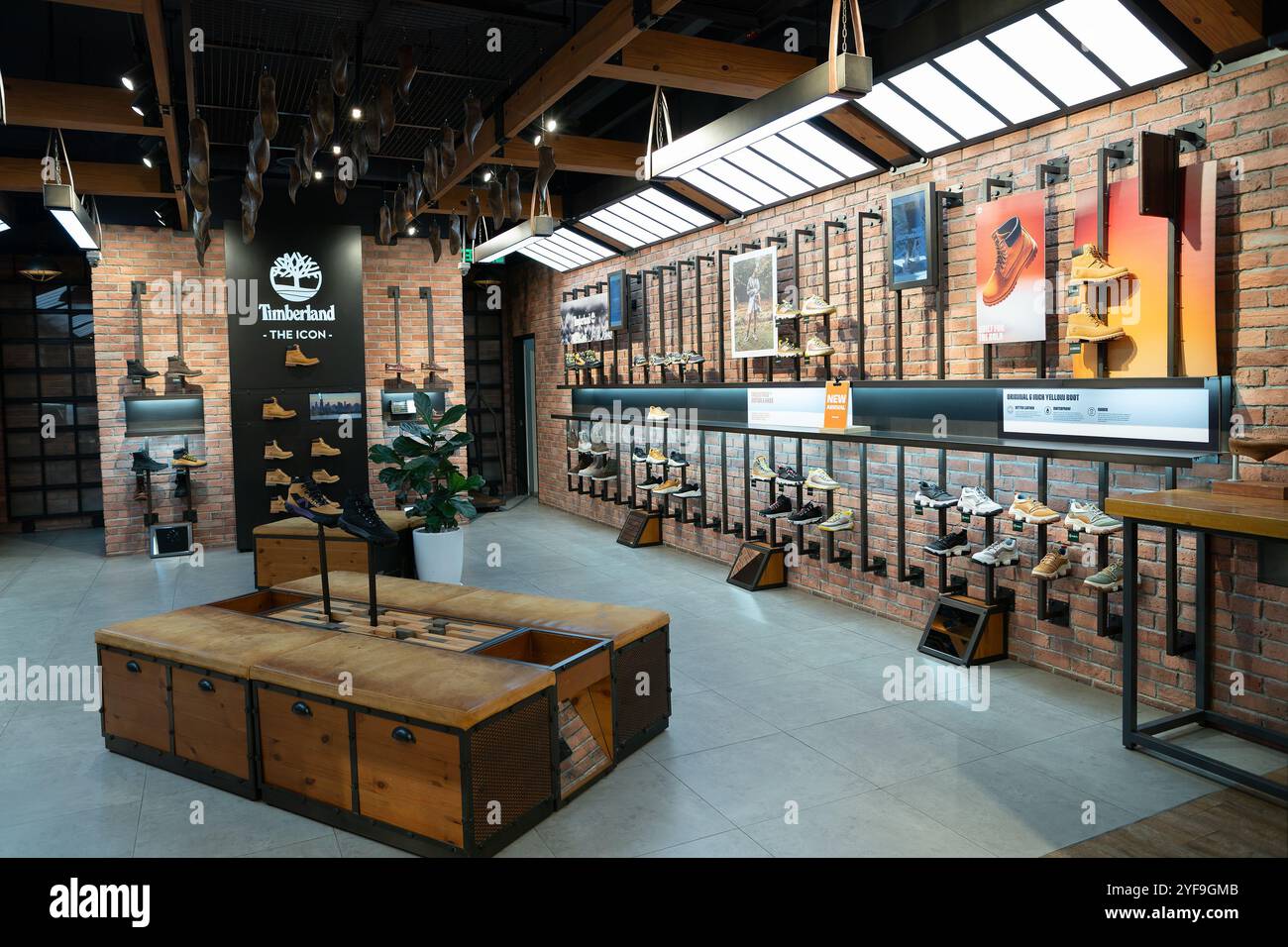 KUALA LUMPUR, MALAYSIA - MARCH 11, 2023: footwear on display at ...