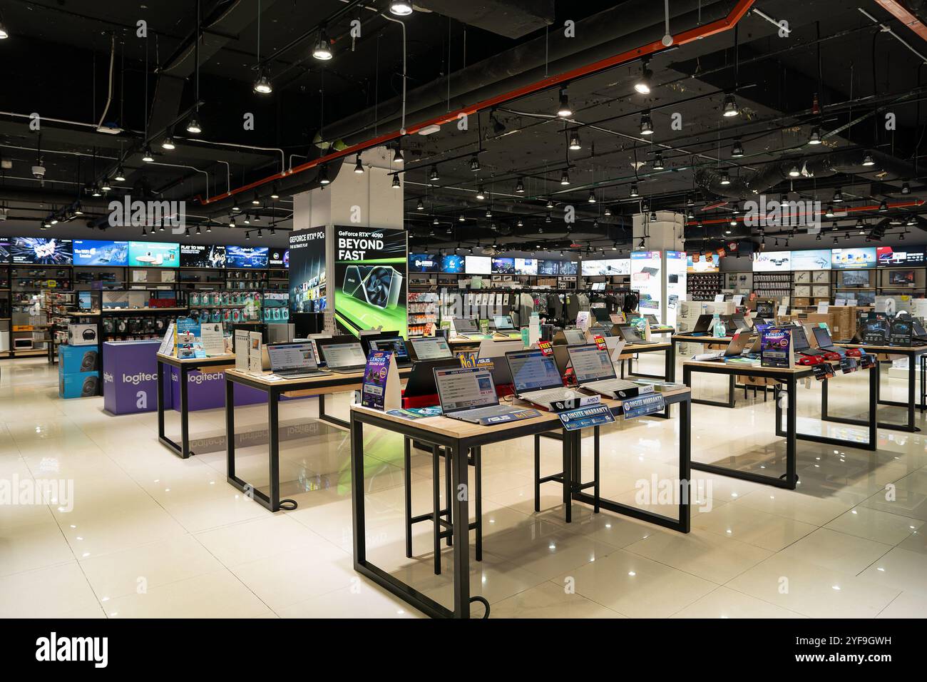 KUALA LUMPUR, MALAYSIA - MARCH 12, 2023: various laptops on display at ...