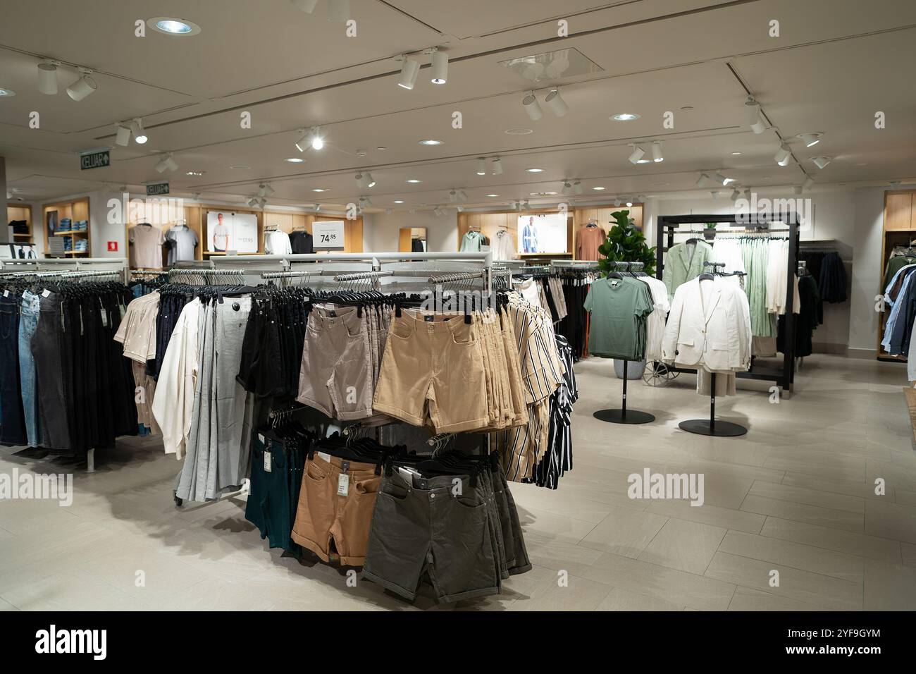 KUALA LUMPUR, MALAYSIA - MARCH 15, 2023: interior shot of H and M store ...