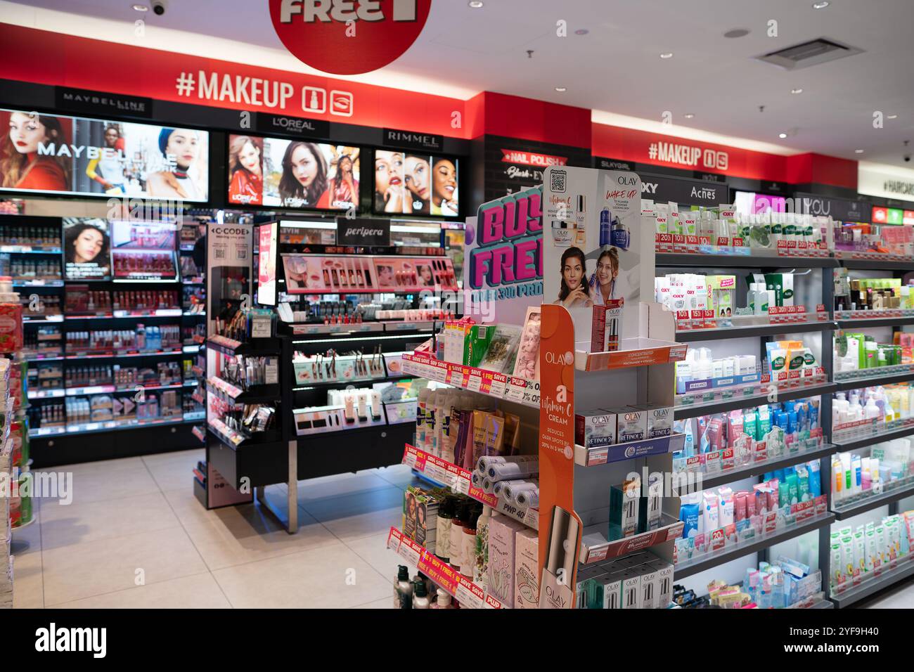 KUALA LUMPUR, MALAYSIA - MARCH 15, 2023: cosmetics on display inside ...