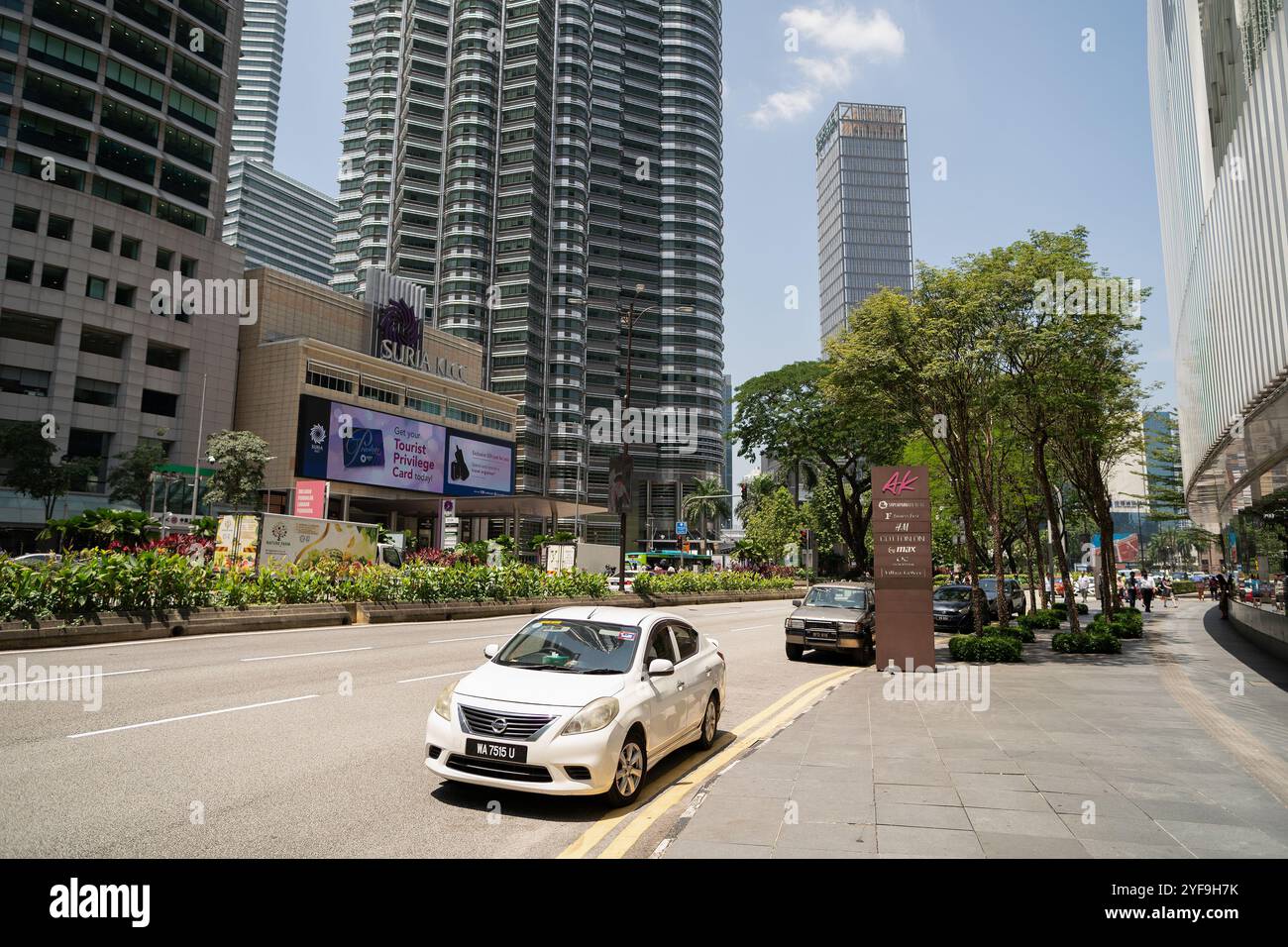 KUALA LUMPUR, MALAYSIA - MARCH 15, 2023: street level view of Suria ...