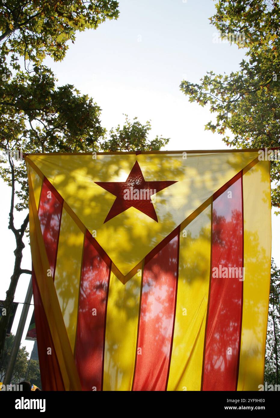 "Estelada". Unofficial flag representing the Catalan independence ...