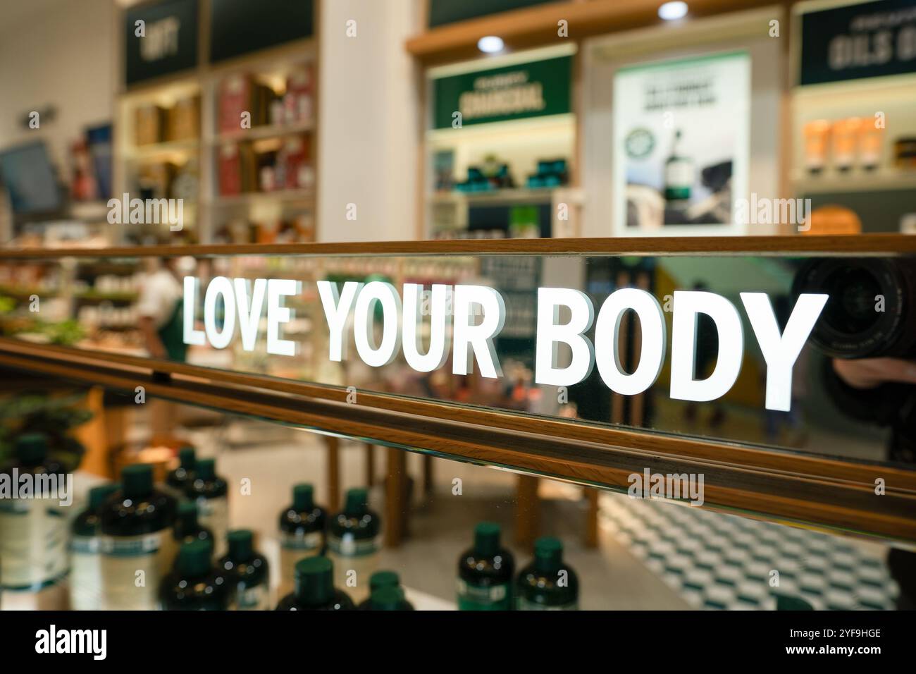KUALA LUMPUR, MALAYSIA - MARCH 15, 2023: inside The Body Shop store at ...