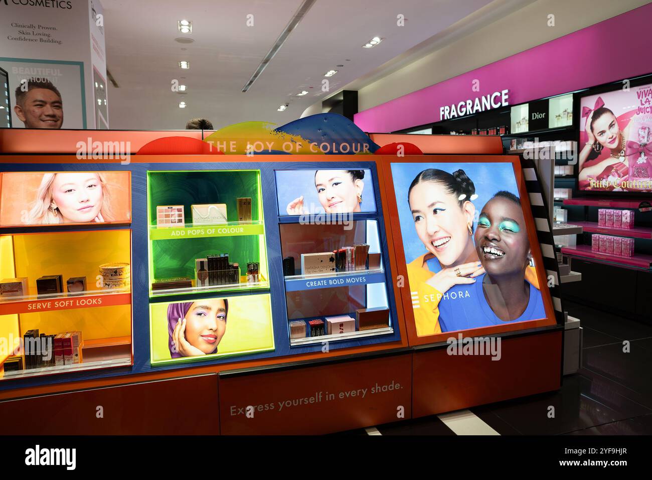 KUALA LUMPUR, MALAYSIA - MARCH 15, 2023: make-up products on display ...