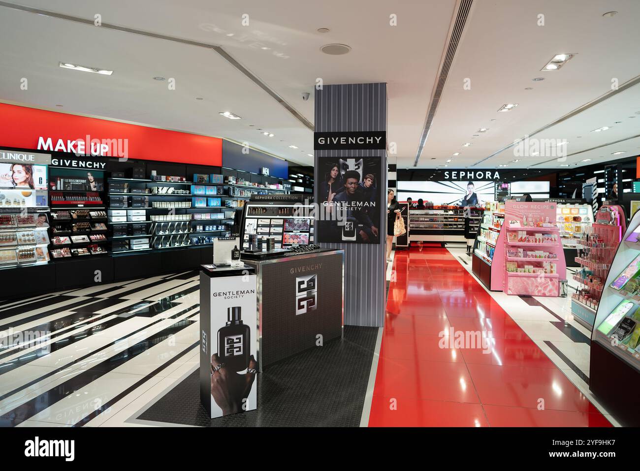 KUALA LUMPUR, MALAYSIA - MARCH 15, 2023: make-up products on display inside Sephora store at ...