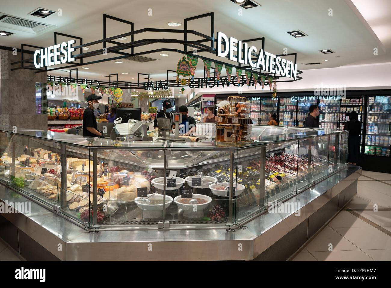 KUALA LUMPUR, MALAYSIA - MARCH 15, 2023: cheese and delicatessen ...