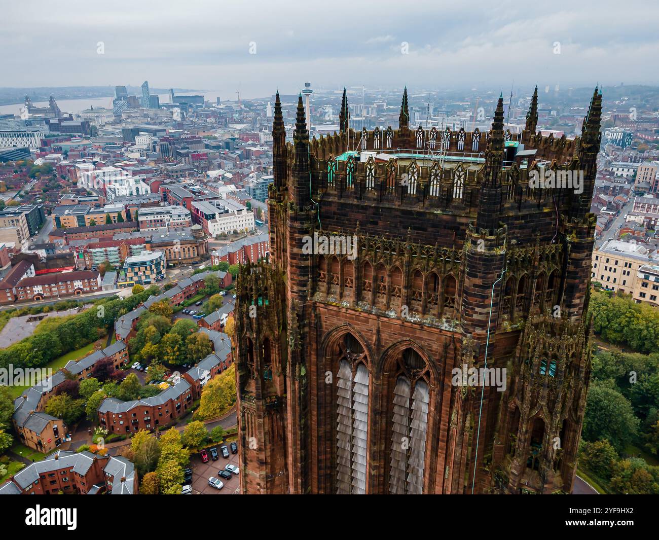 Aerial view liverpool cathedral hi-res stock photography and images - Alamy