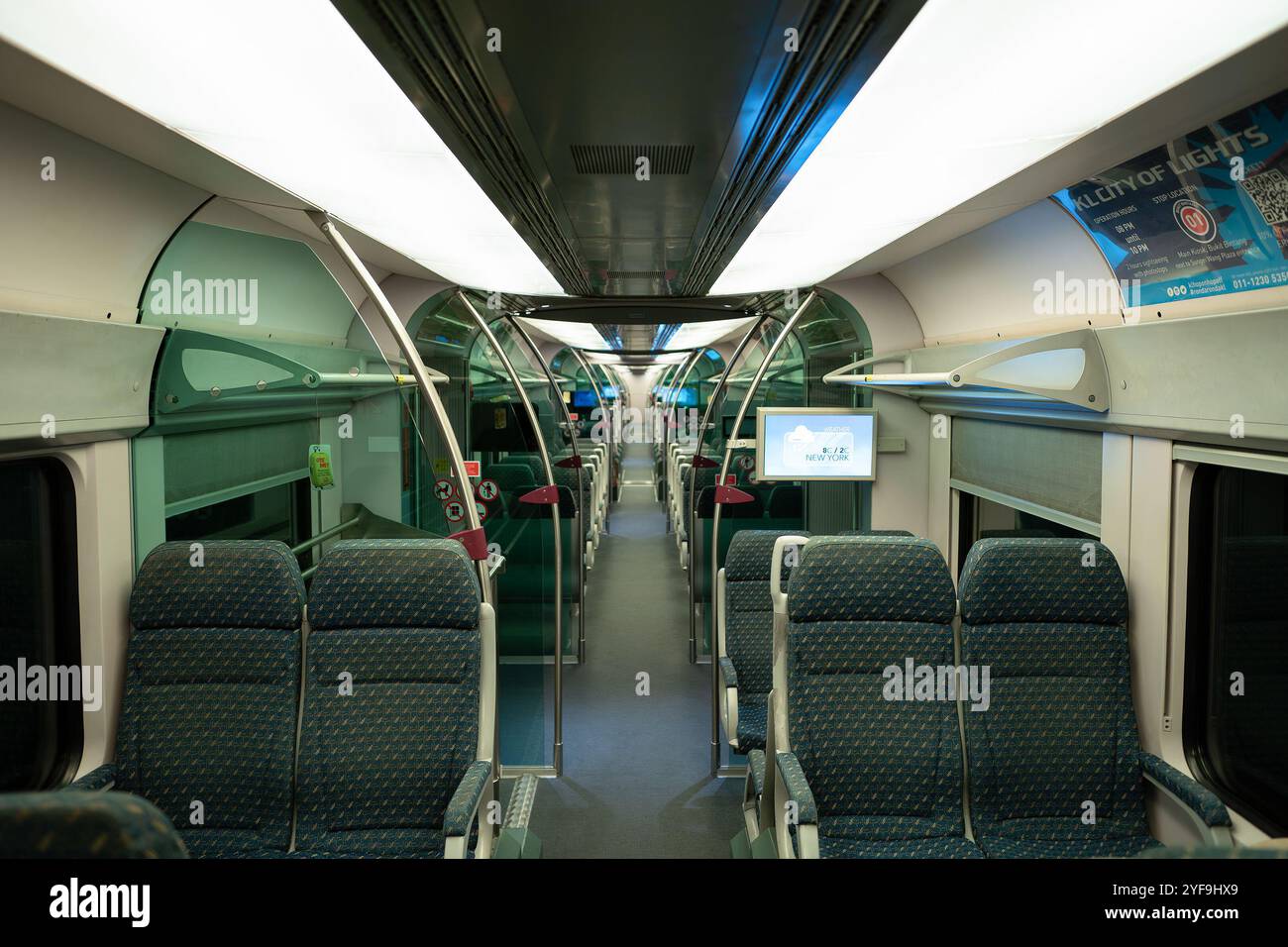 KUALA LUMPUR, MALAYSIA - MARCH 05, 2023: interior shot of KLIA Ekspres ...