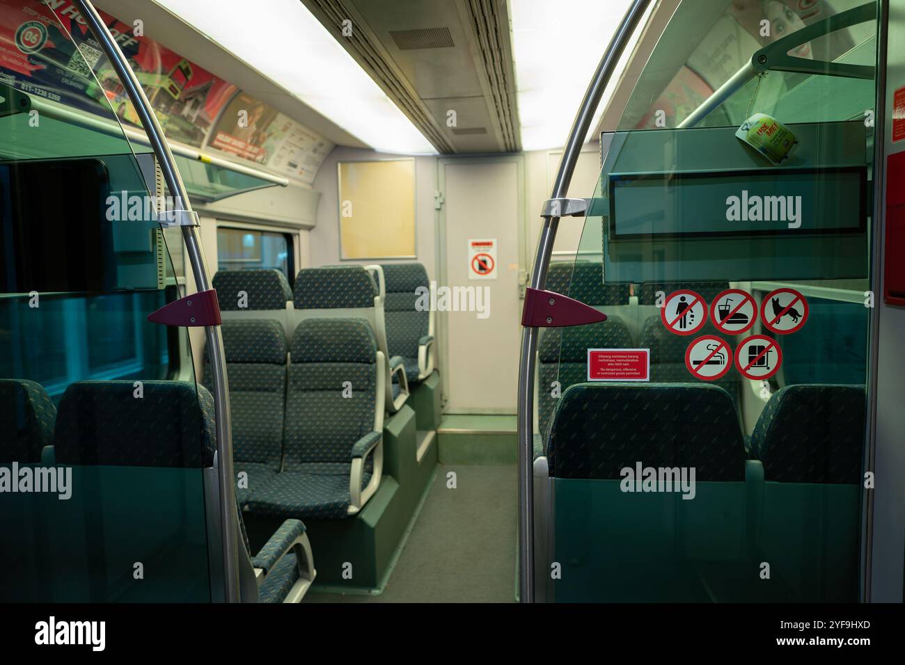 KUALA LUMPUR, MALAYSIA - MARCH 05, 2023: interior shot of KLIA Ekspres ...