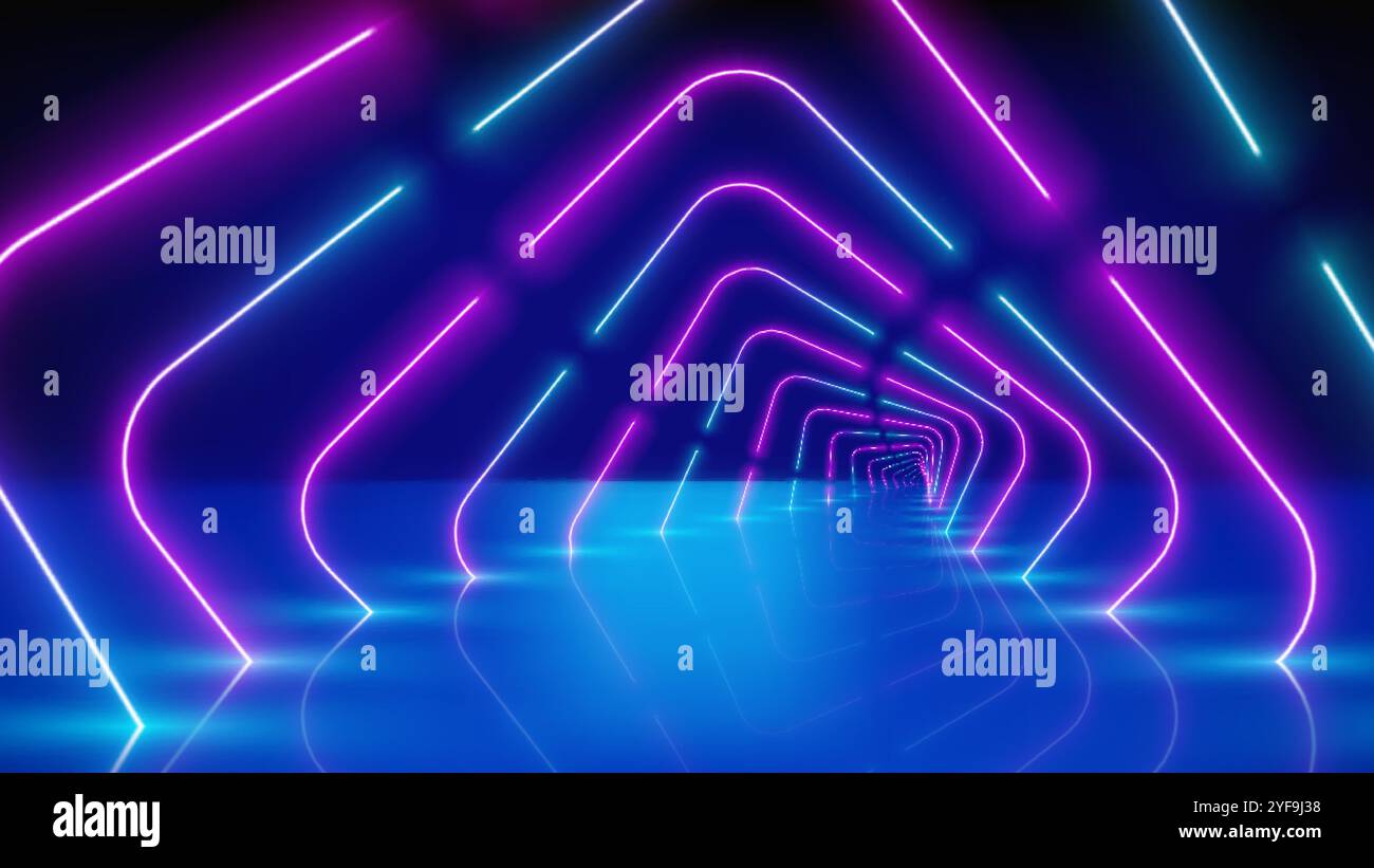 Fluorescent light blue neon square Stock Vector Images - Alamy