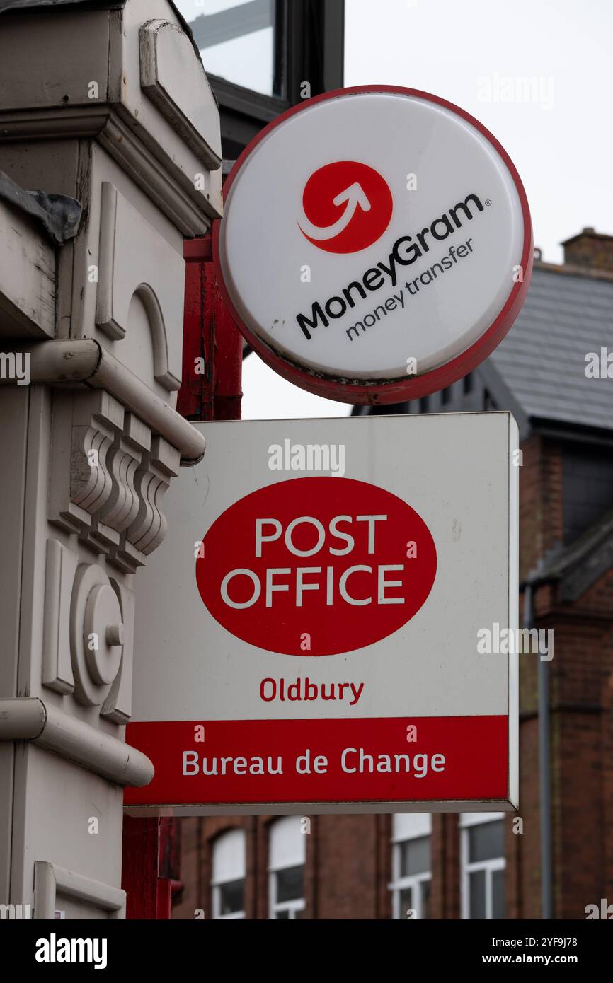 Oldbury post office sign, West Midlands, England, UK Stock Photo - Alamy