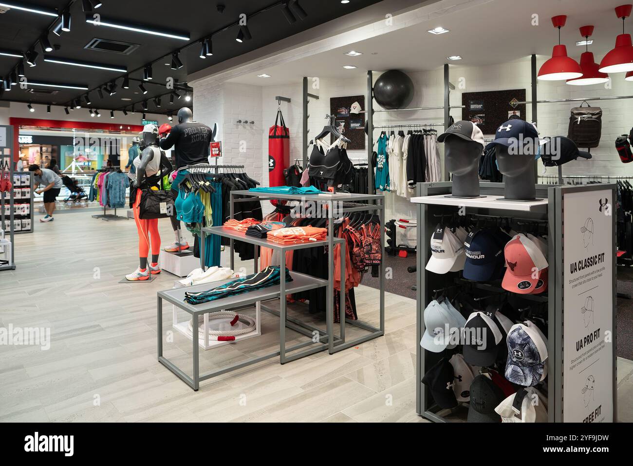 KUALA LUMPUR, MALAYSIA - MARCH 15, 2023: interior shot of Under Armour ...