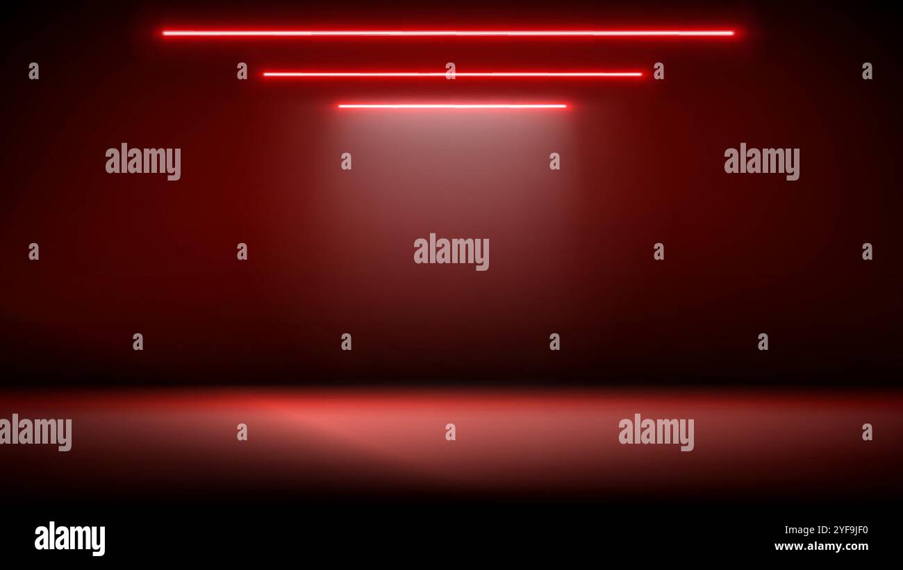 Studio interior, stage with neon, led lighting. Background, backdrop ...