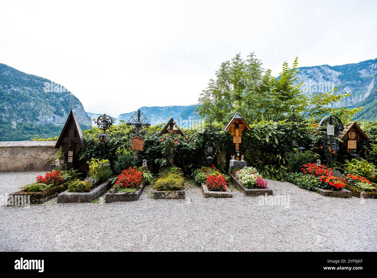 View of Cemetery in Hallstatt, Austria Stock Photo - Alamy