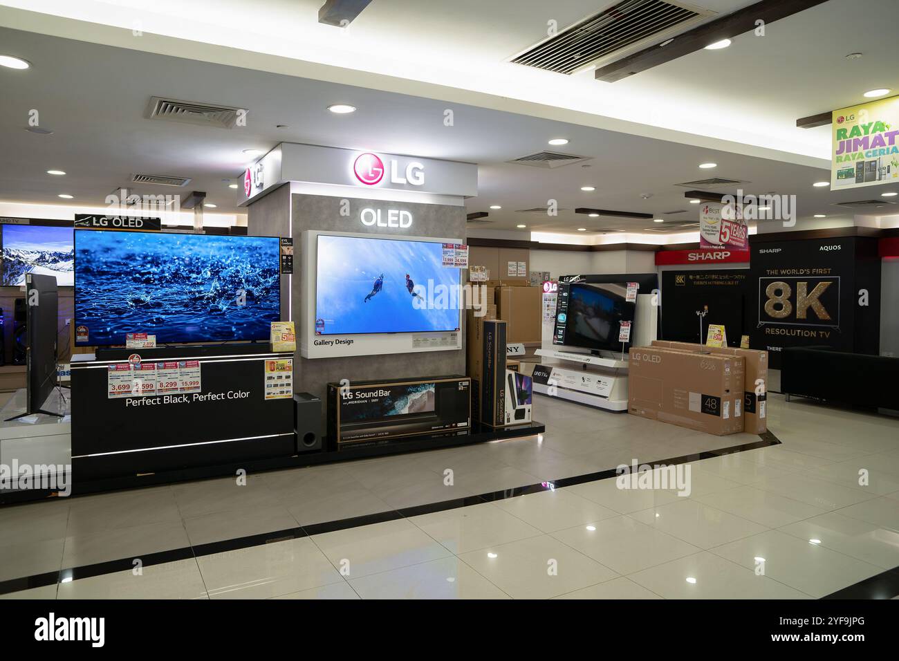 KUALA LUMPUR, MALAYSIA - MARCH 15, 2023: flat-screen televisions for ...