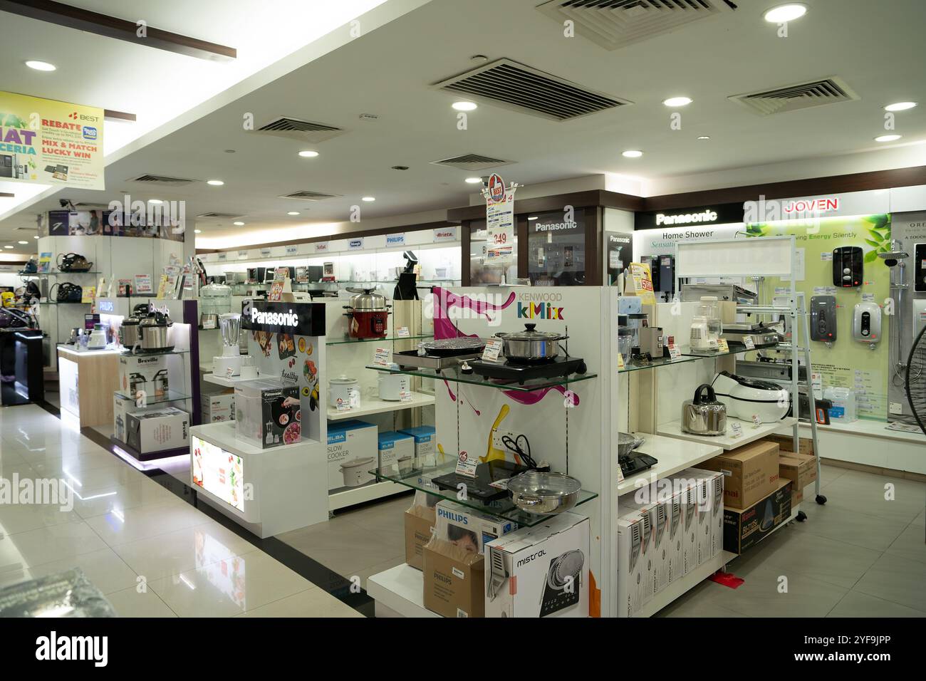 KUALA LUMPUR, MALAYSIA - MARCH 15, 2023: home appliances on display at ...
